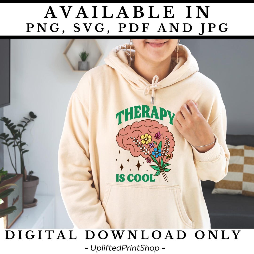 Therapy is Cool Digital Shirt Design, Therapist Shirt Design Files ...