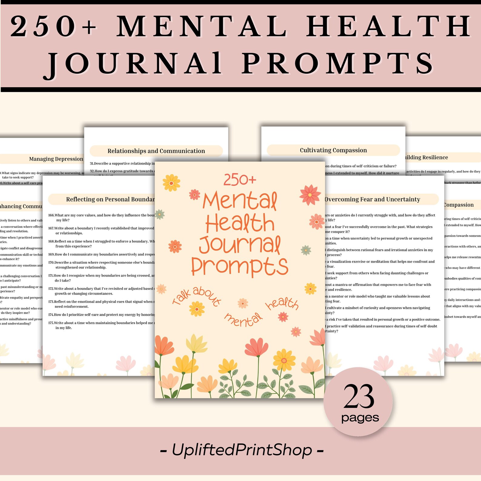 250+ Mental Health Journal Prompts, Self-discovery Journal Prompts ...
