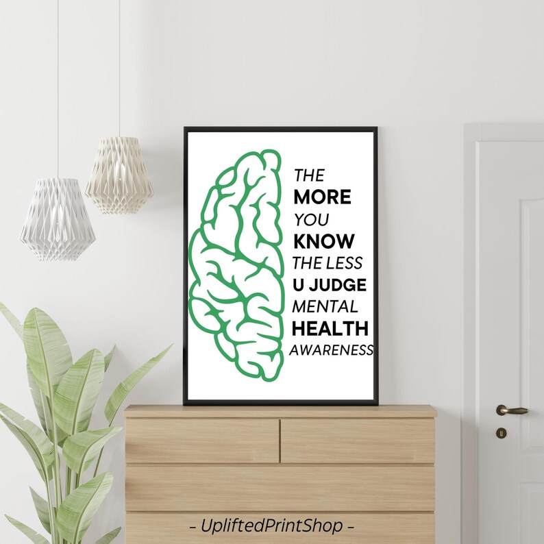 Mental Health Awareness Wall Art Print, Mental Health Wall Art, Therapy ...