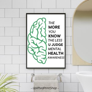 Mental Health Awareness Wall Art Print, Mental Health Wall Art, Therapy ...