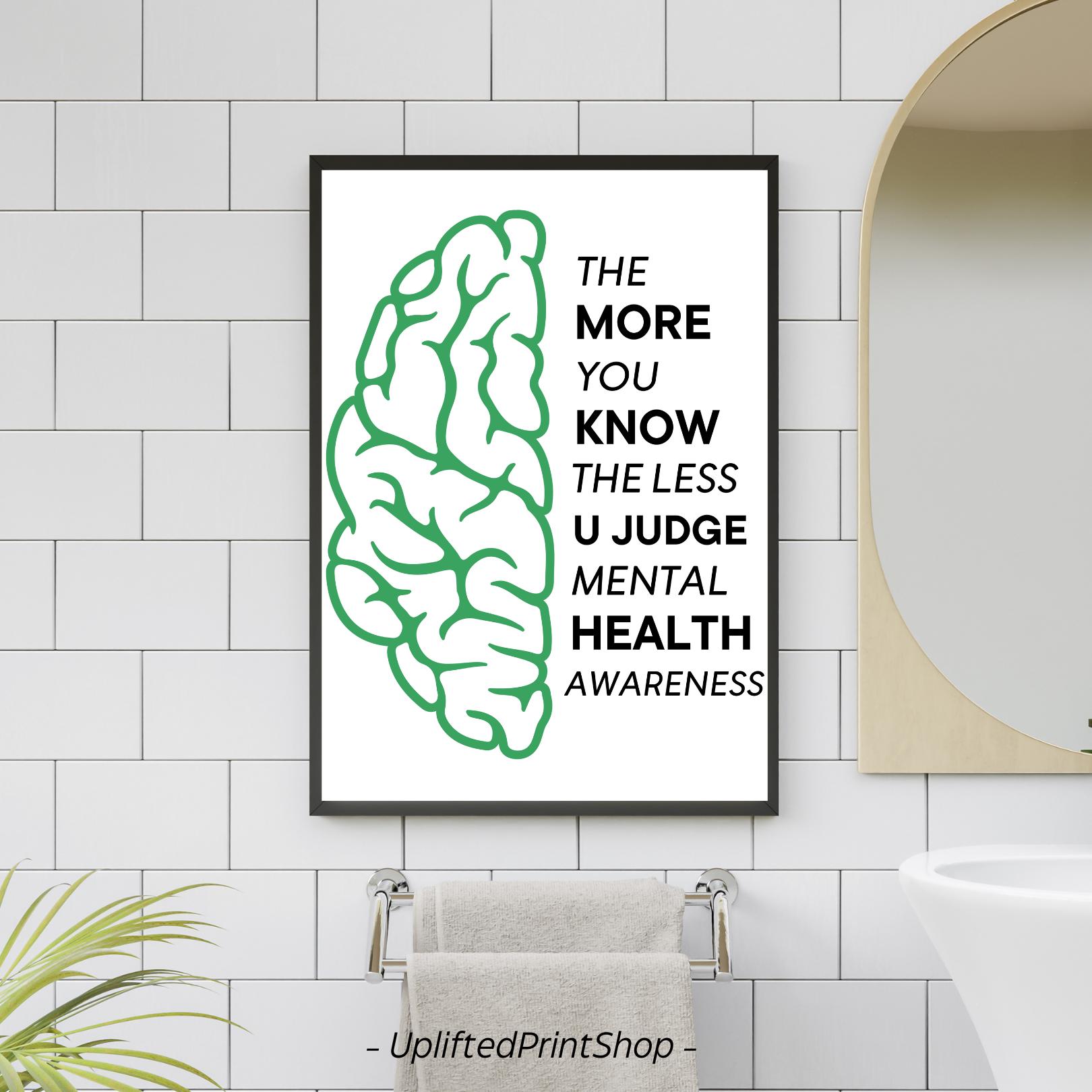 Mental Health Awareness Wall Art Print, Mental Health Wall Art, Therapy ...