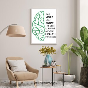 Mental Health Awareness Wall Art Print, Mental Health Wall Art, Therapy ...