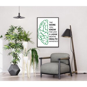 Mental Health Awareness Wall Art Print, Mental Health Wall Art, Therapy ...
