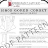 1780s Stays PDF Pattern - Size Pack A (XS-XXL) - Etsy