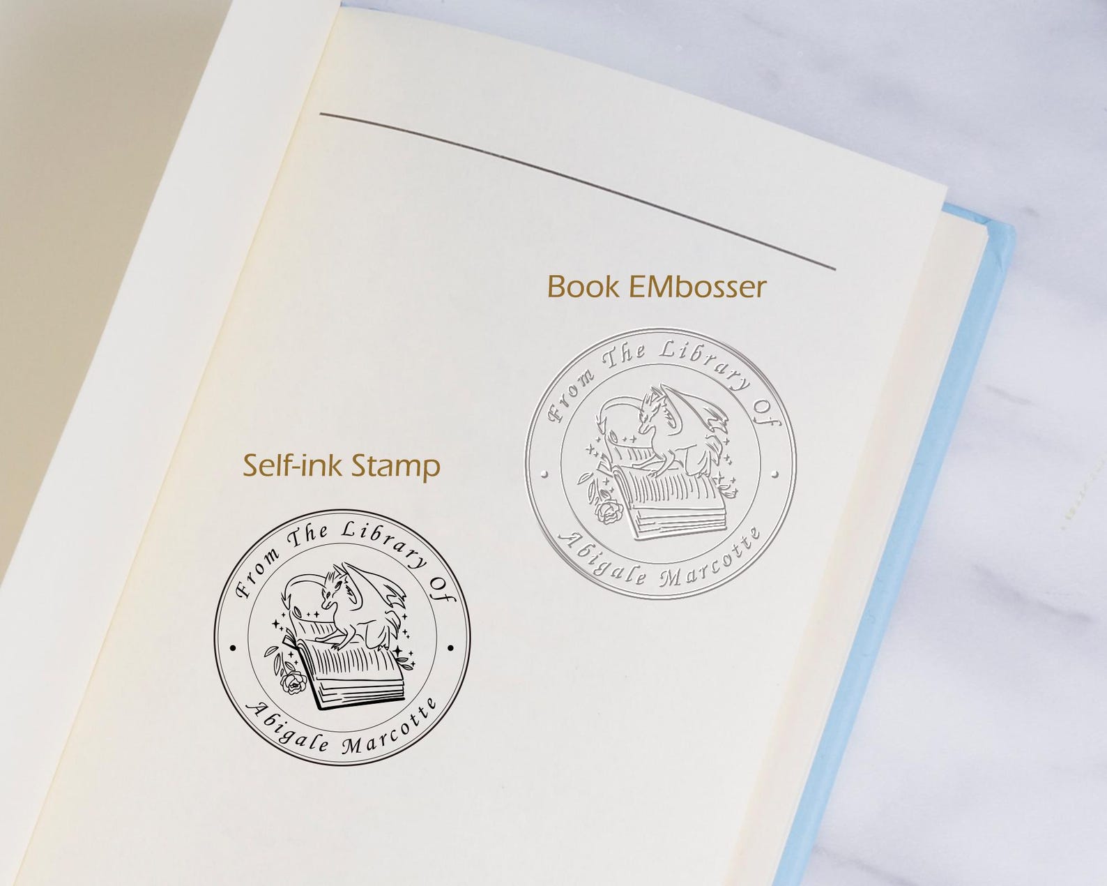 Book Embosser Personalized /custom Book Stamp/library Embosser Stamp ...