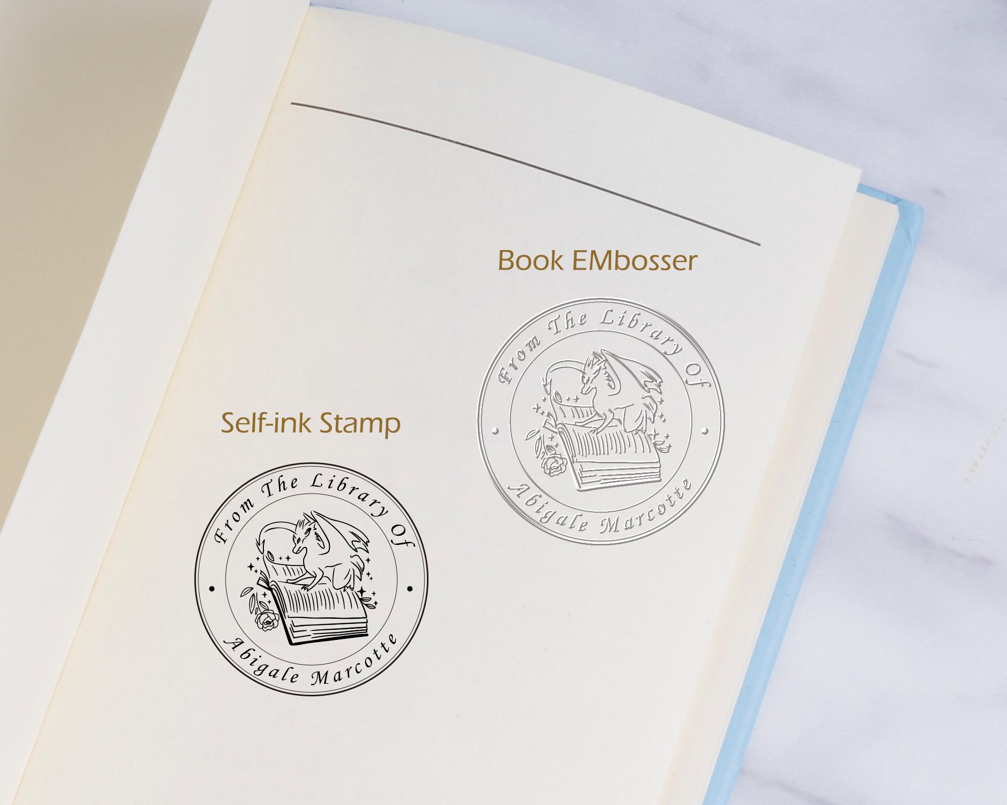 Book Embosser Personalized /custom Book Stamp/library Embosser Stamp ...