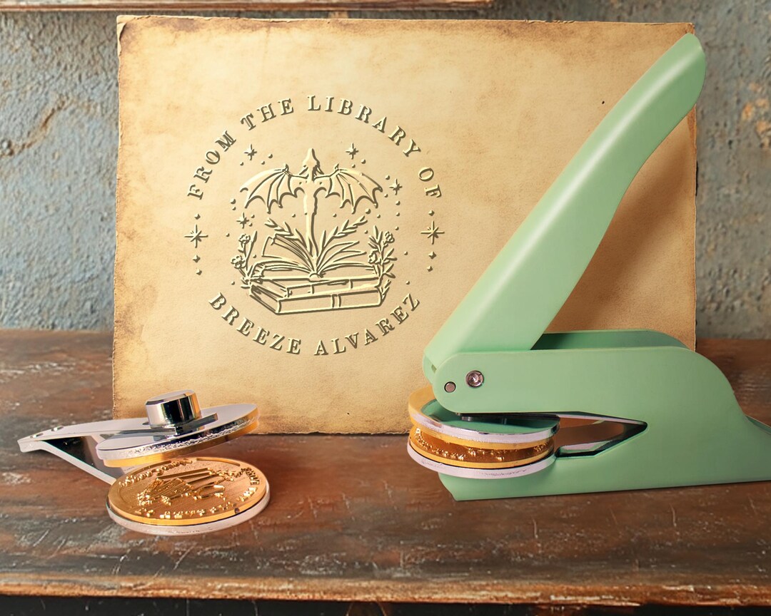 Book Embosser Personalized /custom Book Stamp/library Embosser Stamp ...