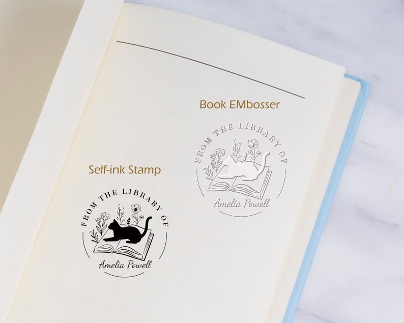 Book Embosser Personalized /custom Book Stamp/library Embosser Stamp ...