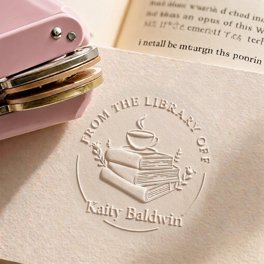 Book Embosser Personalized /custom Book Stamp/library Embosser Stamp ...