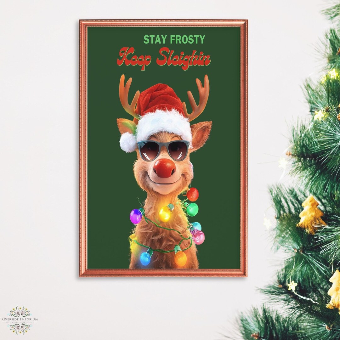 Rudolph Wall Art| Christmas Wall Art Kids Room Christmas Decor| Dorm ...