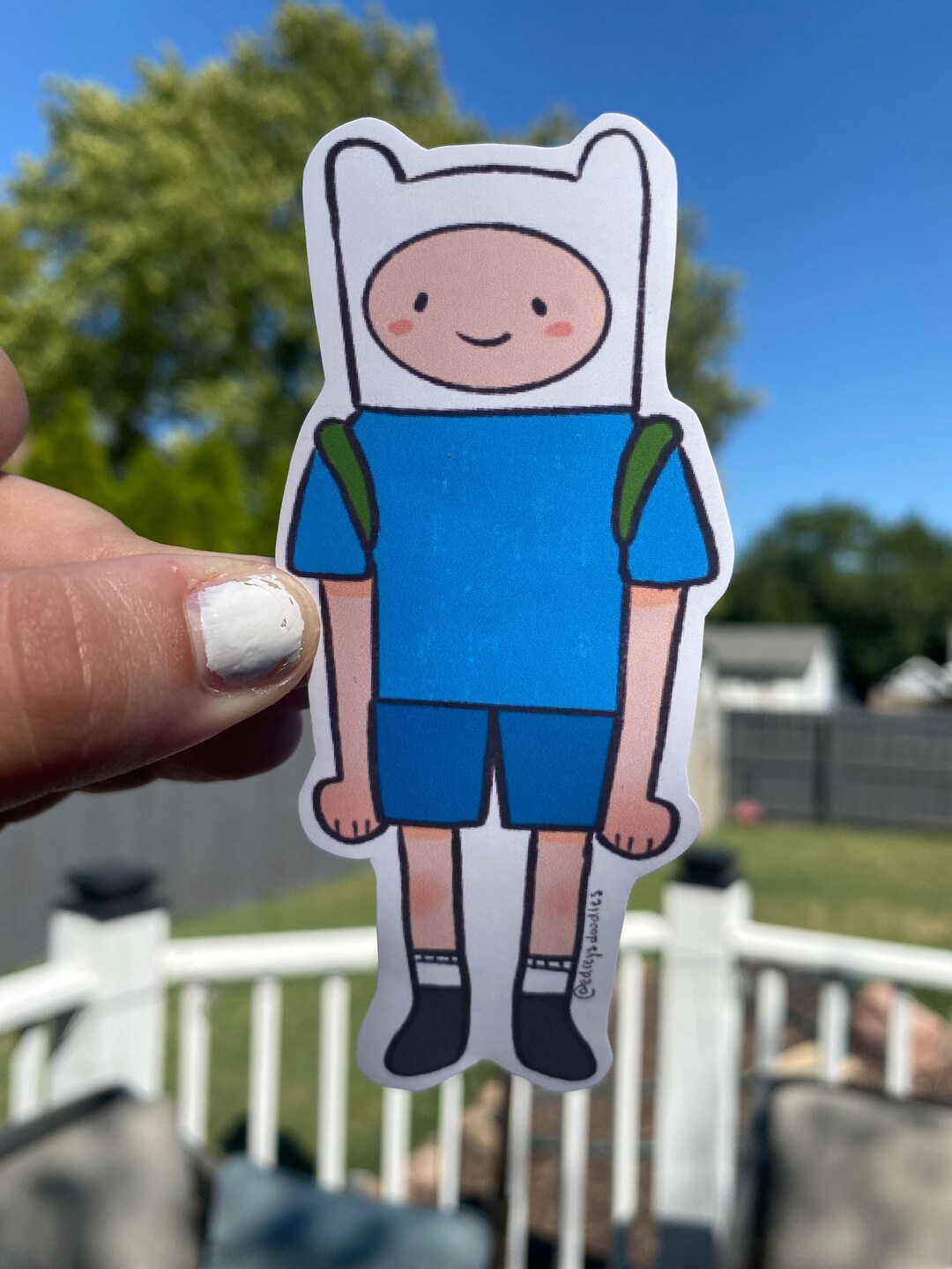 Finn the Human Sticker| Cute Adventure Time Finn Sticker - Etsy
