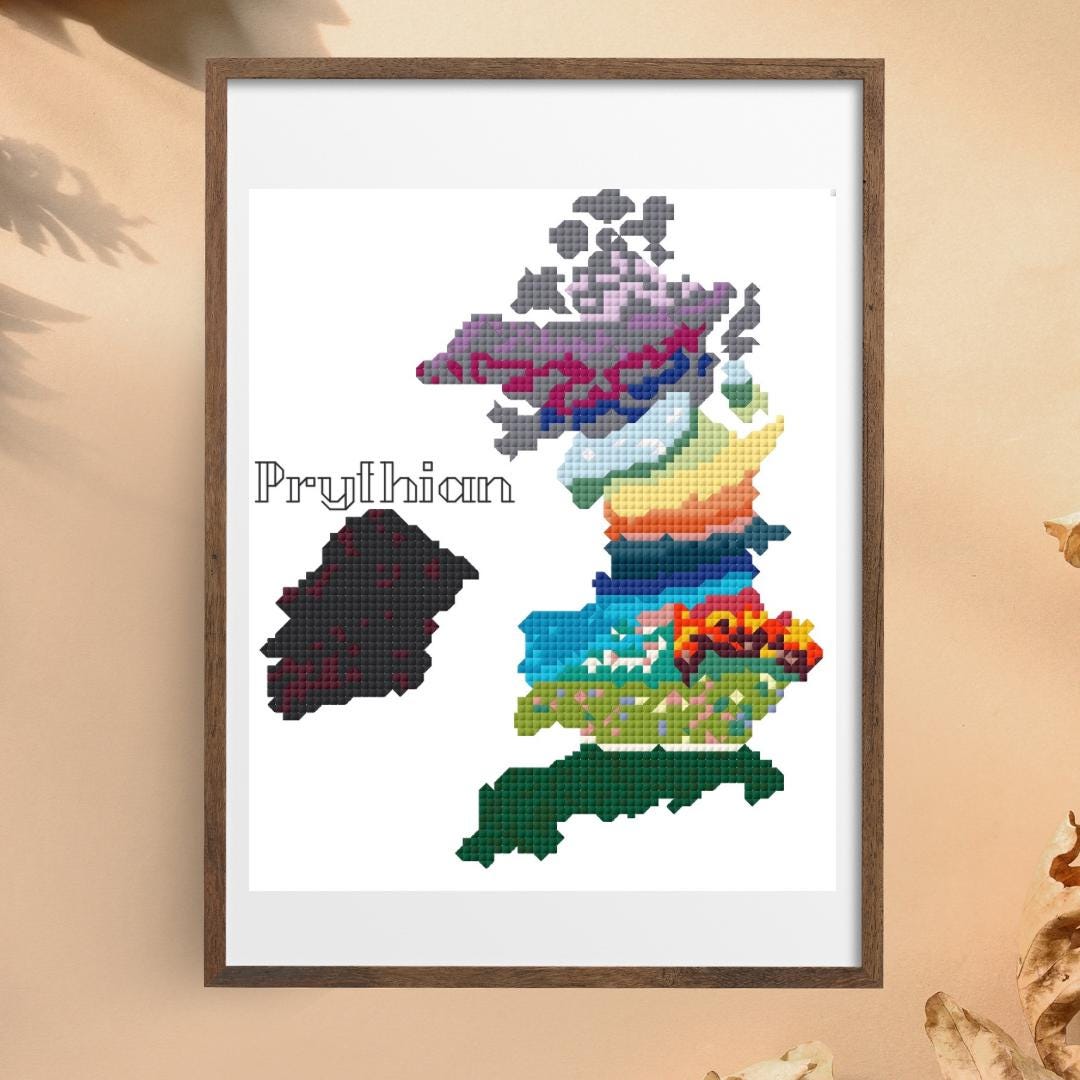 ACOTAR Prythian Map Cross Stitch Pattern, Fantasy Book (PDF Download ...