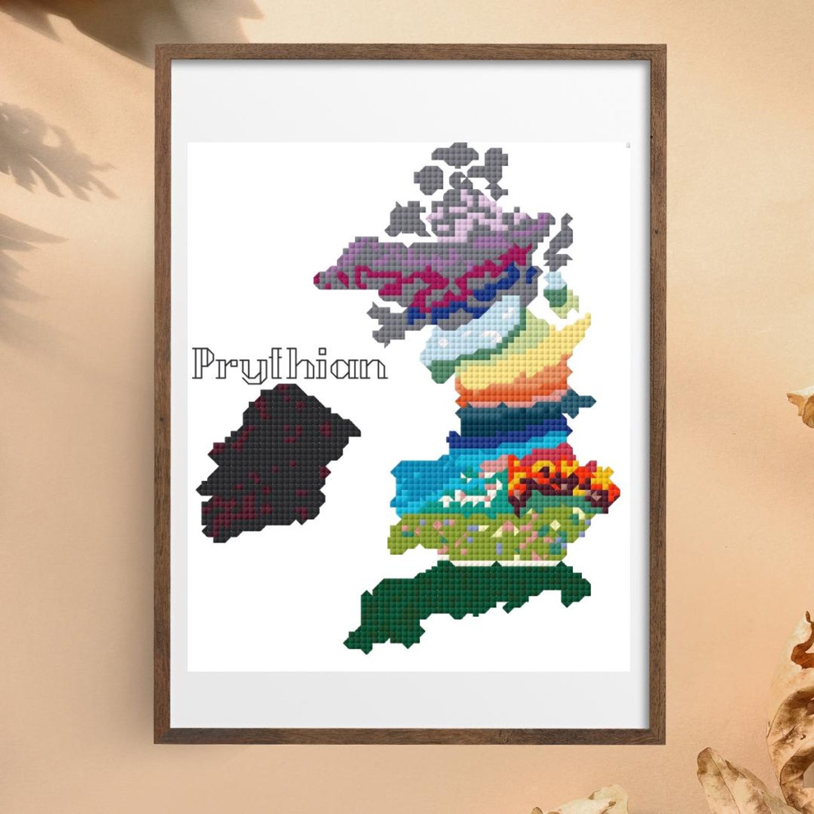 ACOTAR Book Series Prythian Map Cross Stitch Pattern, Fantasy Book Pdf ...