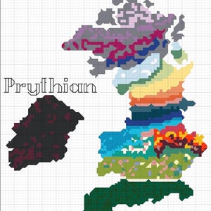 ACOTAR Prythian Map Cross Stitch Pattern, Fantasy Book (PDF Download ...