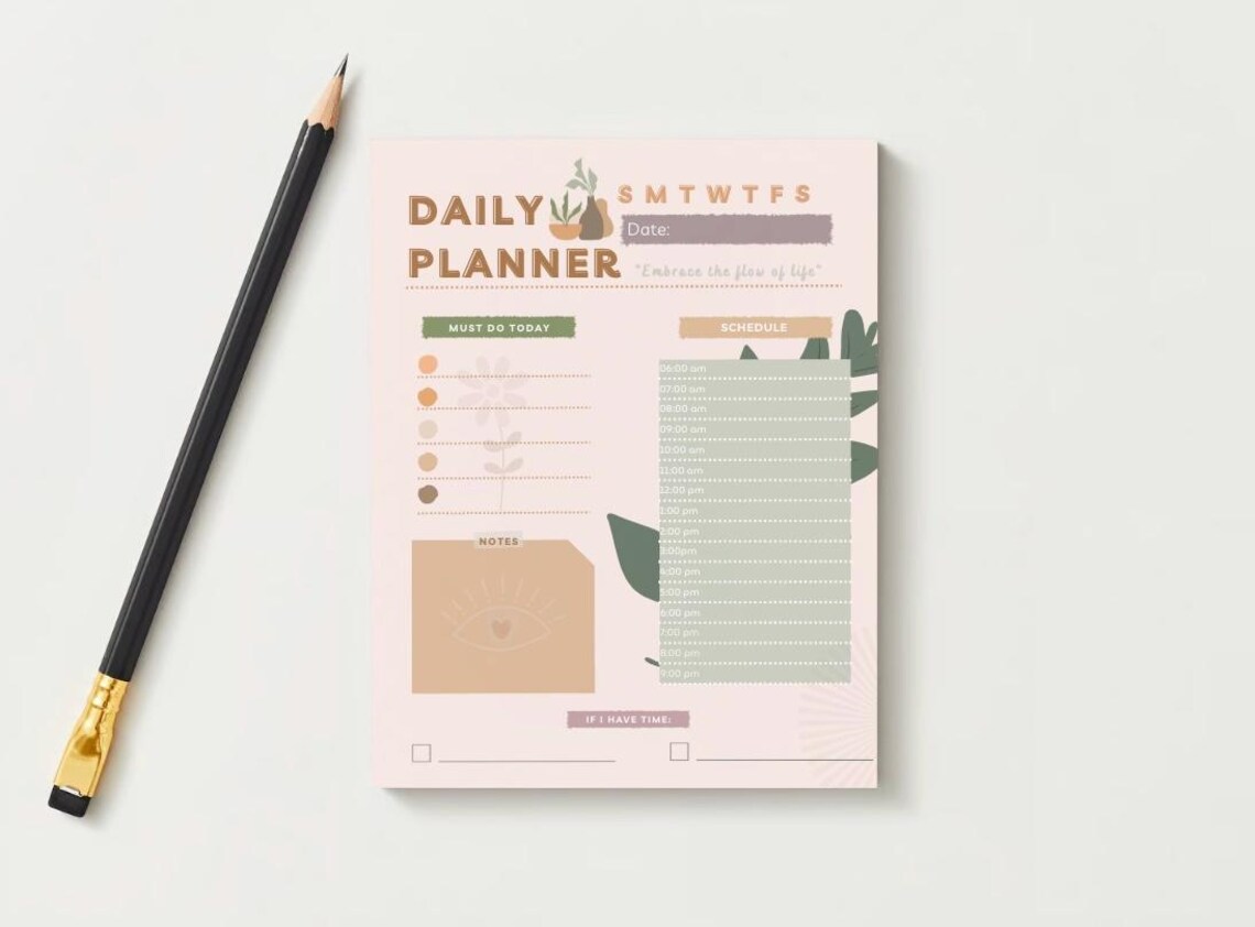 Boho Daily Planner-digital Download PDF - Etsy