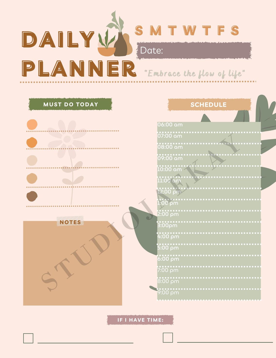 Boho Daily Planner-digital Download PDF - Etsy