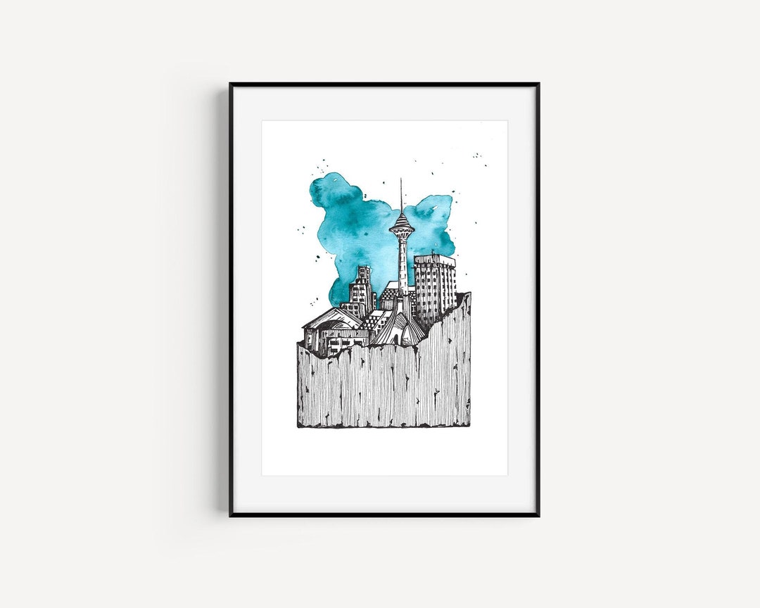 Tehran Watercolor Painting Wall Art Print City Poster Illustration ...