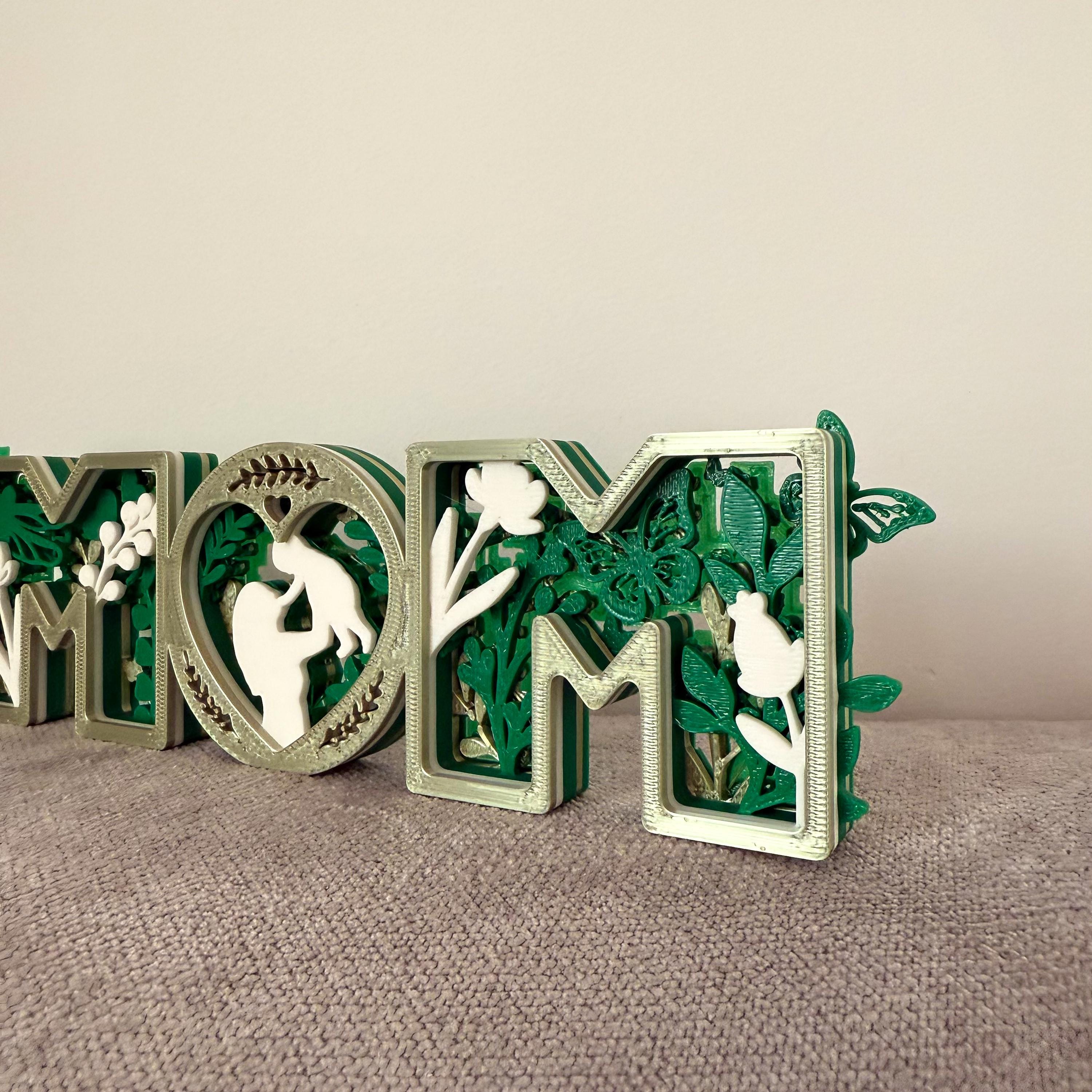 STL Mothers Day, 3D Printed File, Gift for Mother, MOM Letter - Etsy