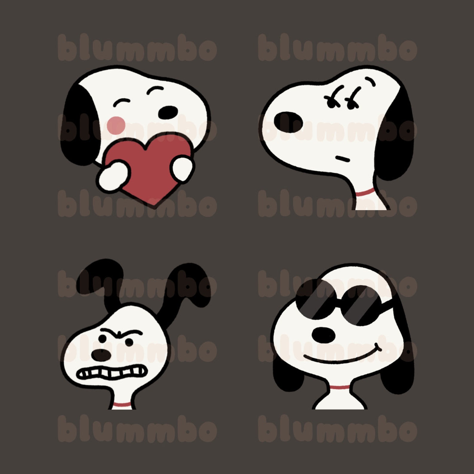 Cute Snoopy Emote Set for Twitch, Discord, and More Instant Digital ...
