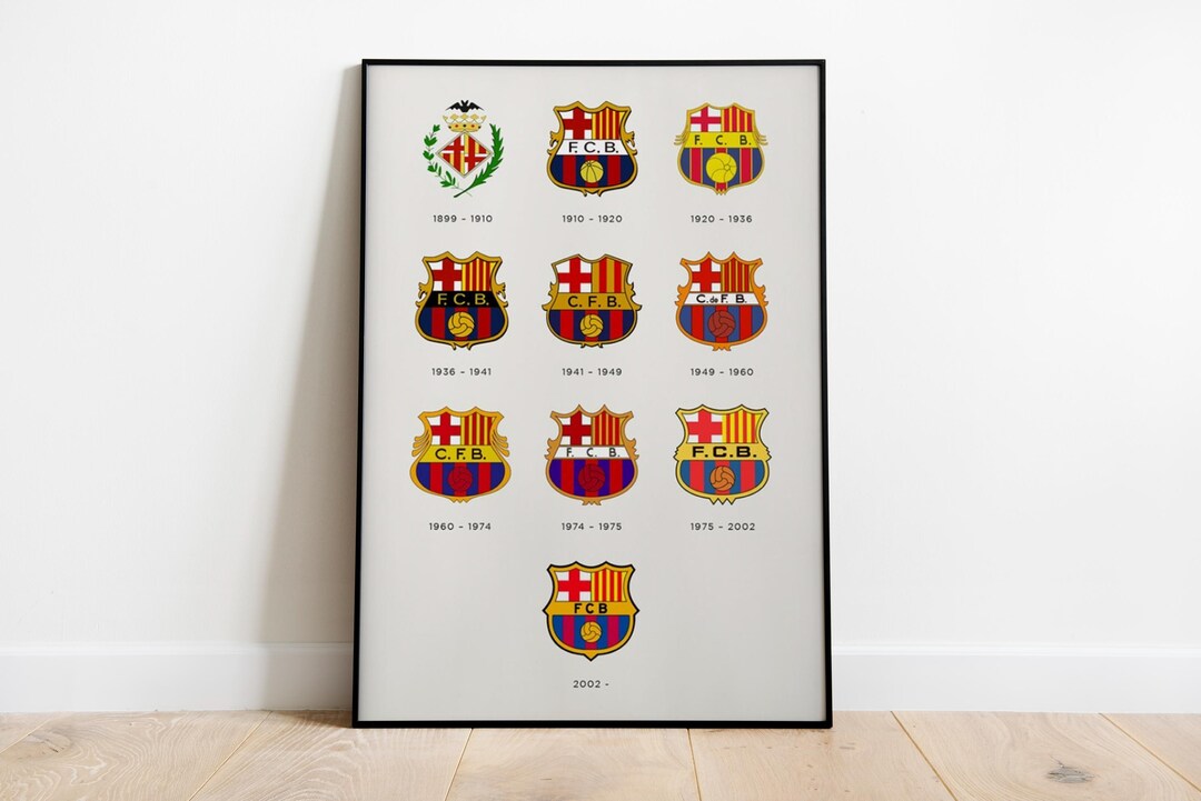 Barcelona Poster, Barcelona Logo Poster, Barcelona Wall Art, Football ...