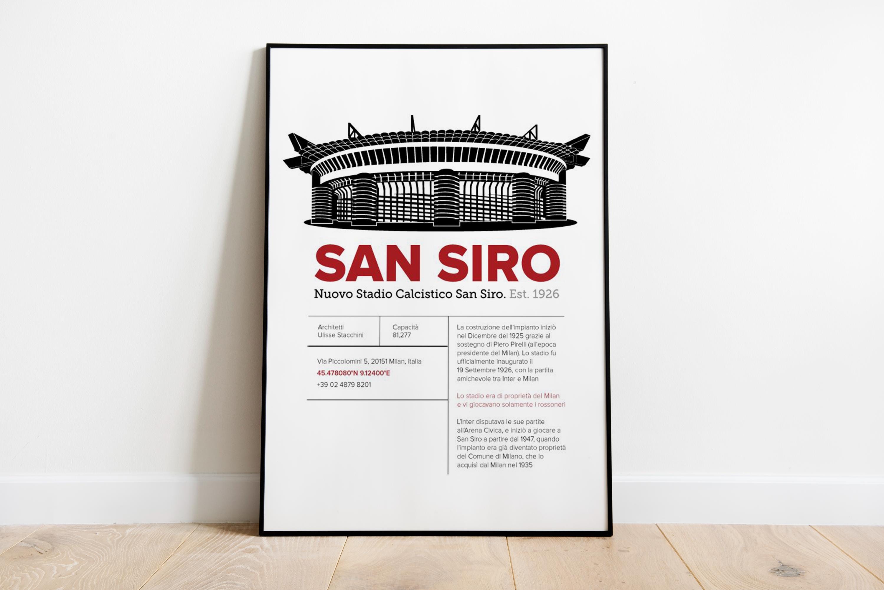 Milan Stadium Poster, San Siro Logo Poster, San Siro Wall Art, Football ...