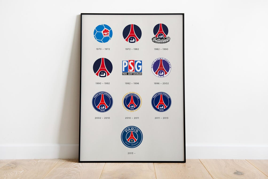 Paris Saint Germain Poster, Psg Logo Poster, PSG Wall Art, Football ...
