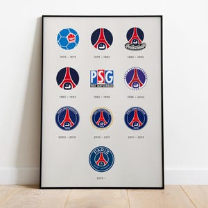 Paris Saint Germain Poster, Psg Logo Poster, PSG Wall Art, Football ...