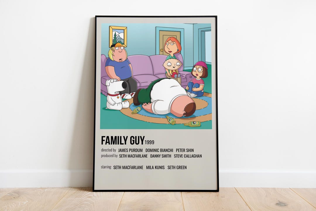 Family Guy Poster, Family Guy, Family Guy Wall Art, Animated TV Show ...