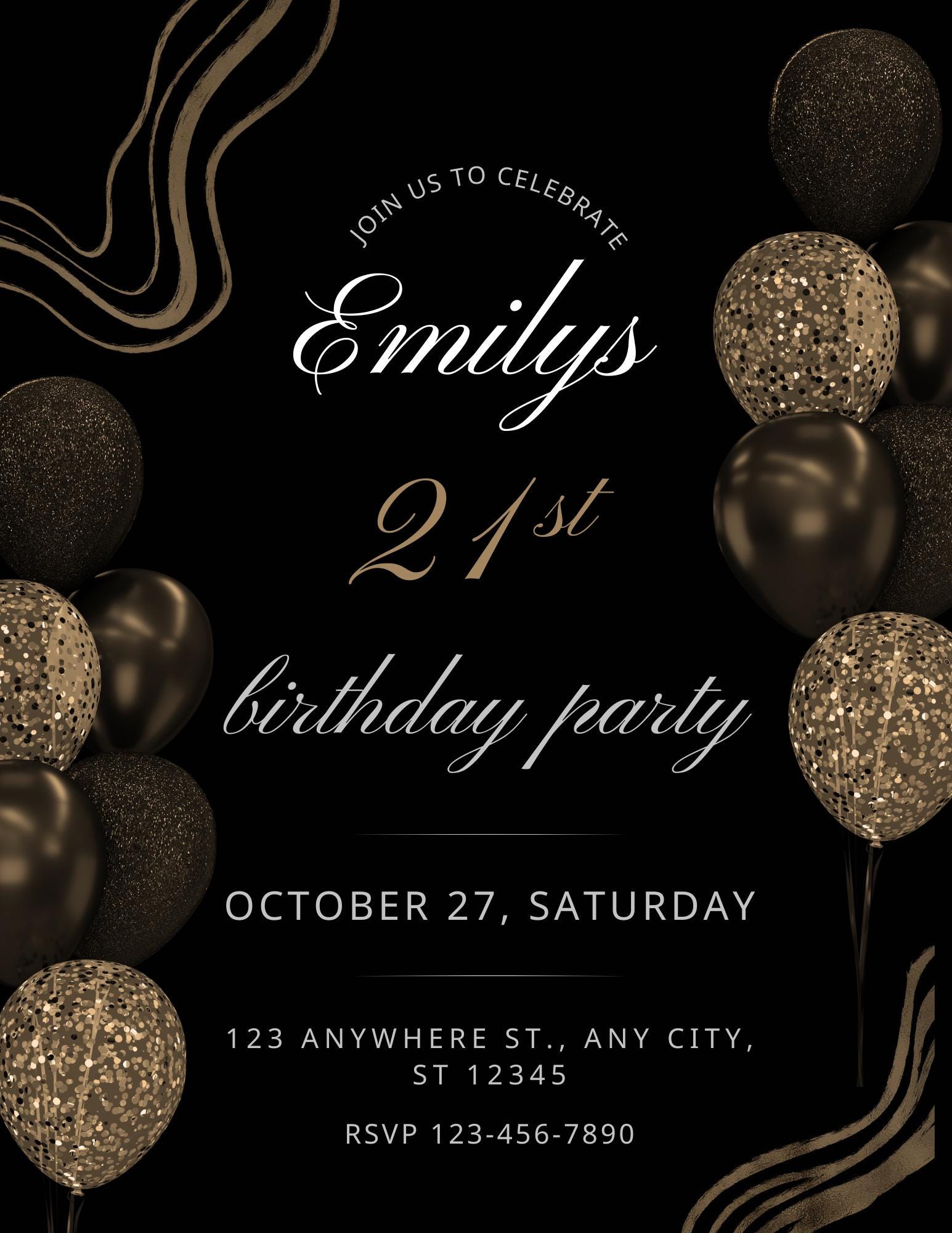 Birthday Template - Etsy