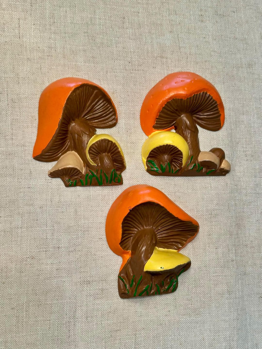 Vintage 1975 Duncan Ceramics Mushroom Wall Hangers 3 - Etsy