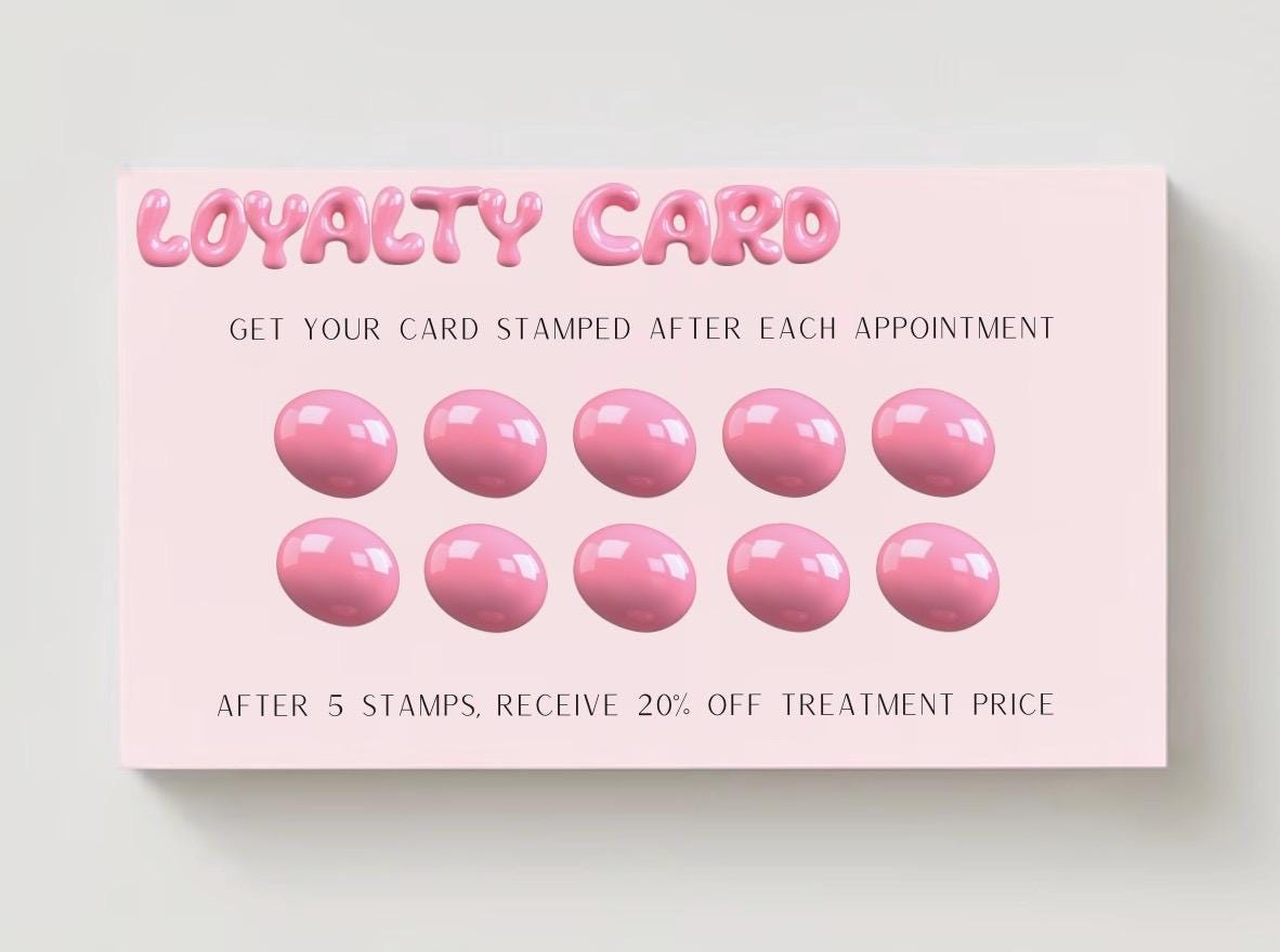 Beauty Loyalty Cards | Canva Template Design |eyelash Loyalty Card ...
