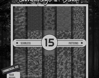 Value Pack Green Camouflage Design, Seamless Digital Patterns Use for ...