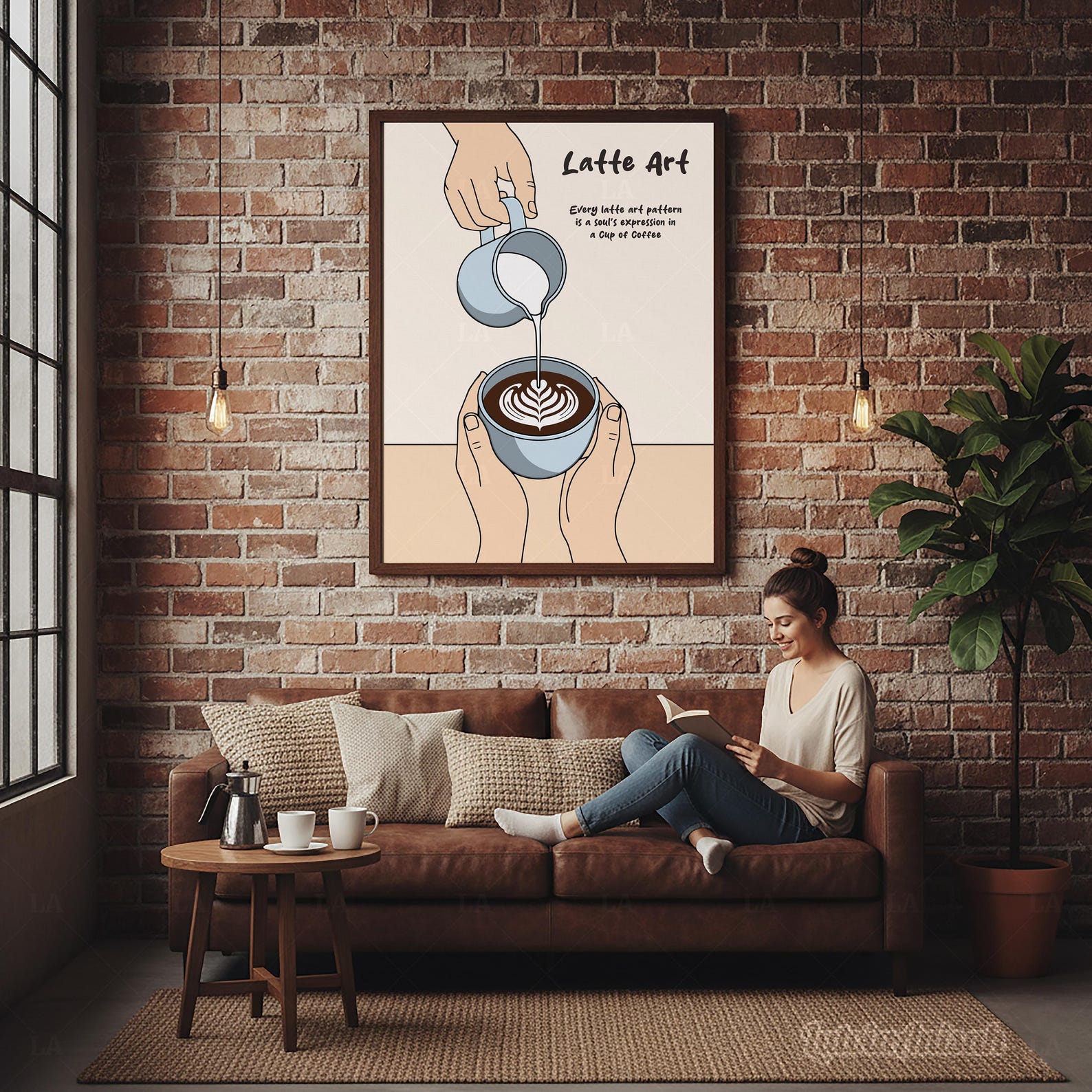Coffee Art Prints Set | Minimalist Café Wall Art | Digital Download ...