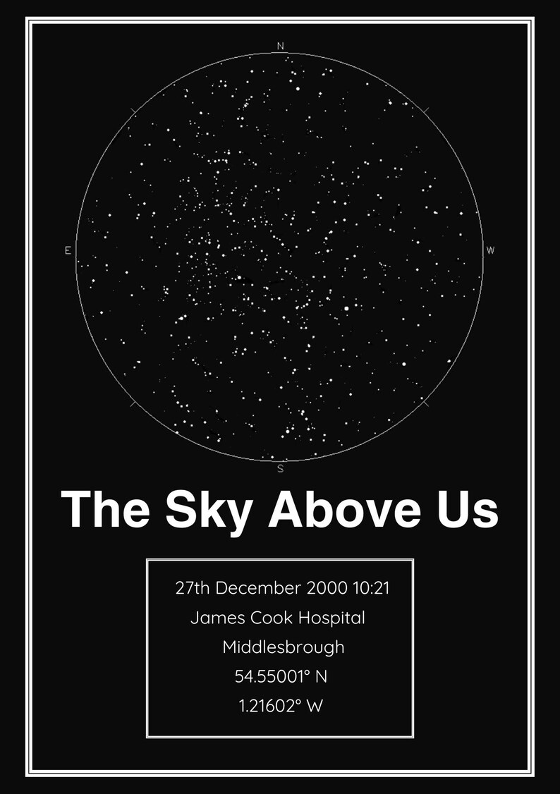 PERSONALISED Star Map DIGITAL DOWNLOAD - Gift for Loved Ones - Mark ...