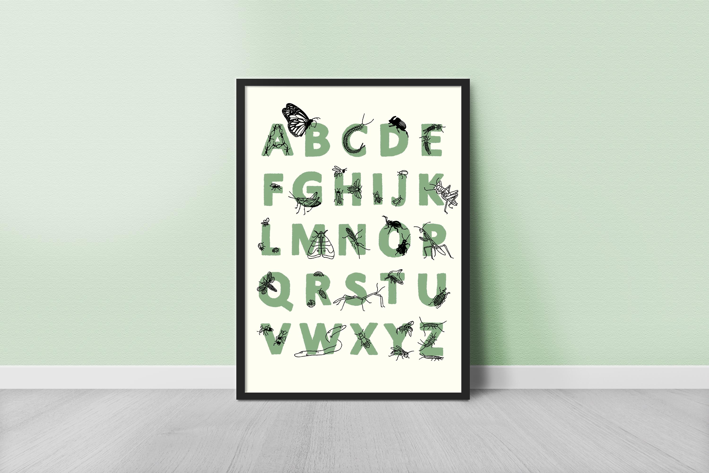 Insect Alphabet Wall Art | Boy Nursery Art | Girl Nursery Art | Play ...