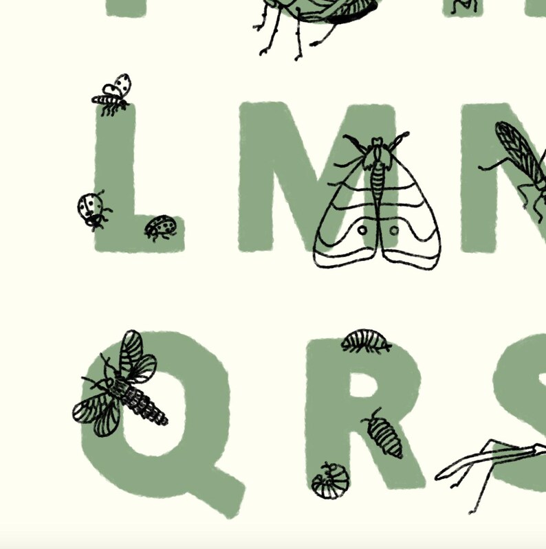 Insect Alphabet Wall Art | Boy Nursery Art | Girl Nursery Art | Play ...