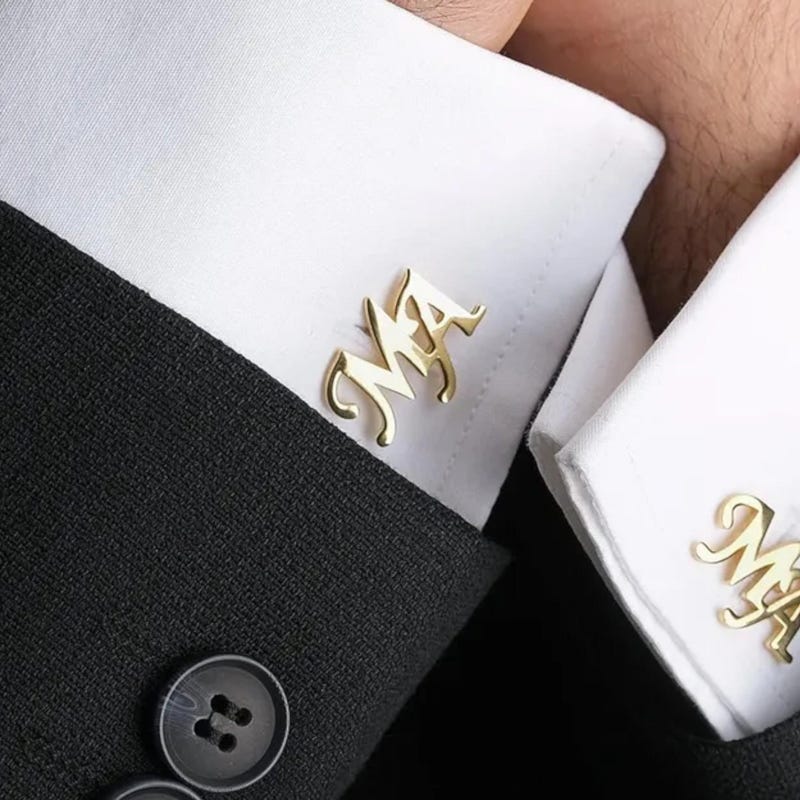 Initial Cufflinks - Etsy