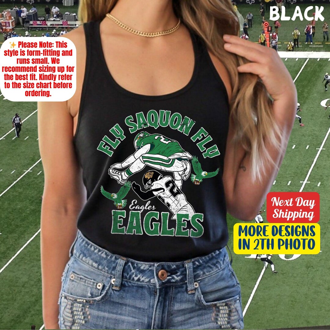 Vintage Saquon Barkley Hurdle Backwards Jump Tank Top, Kelly Green ...
