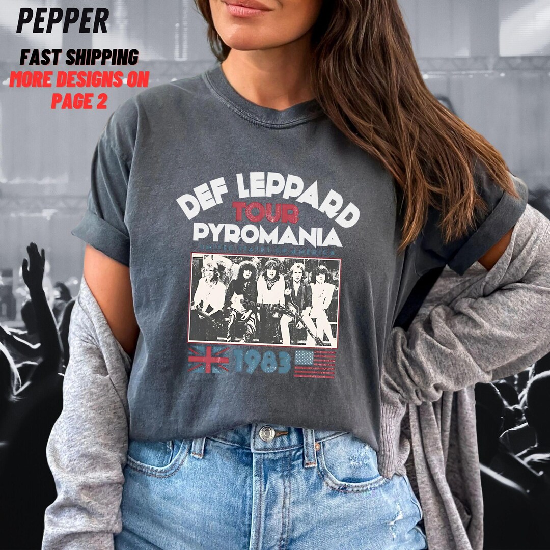 Comfort Colors Def Leppard 2025 Tour Journey T-shirt, Journey Tour 2025 ...