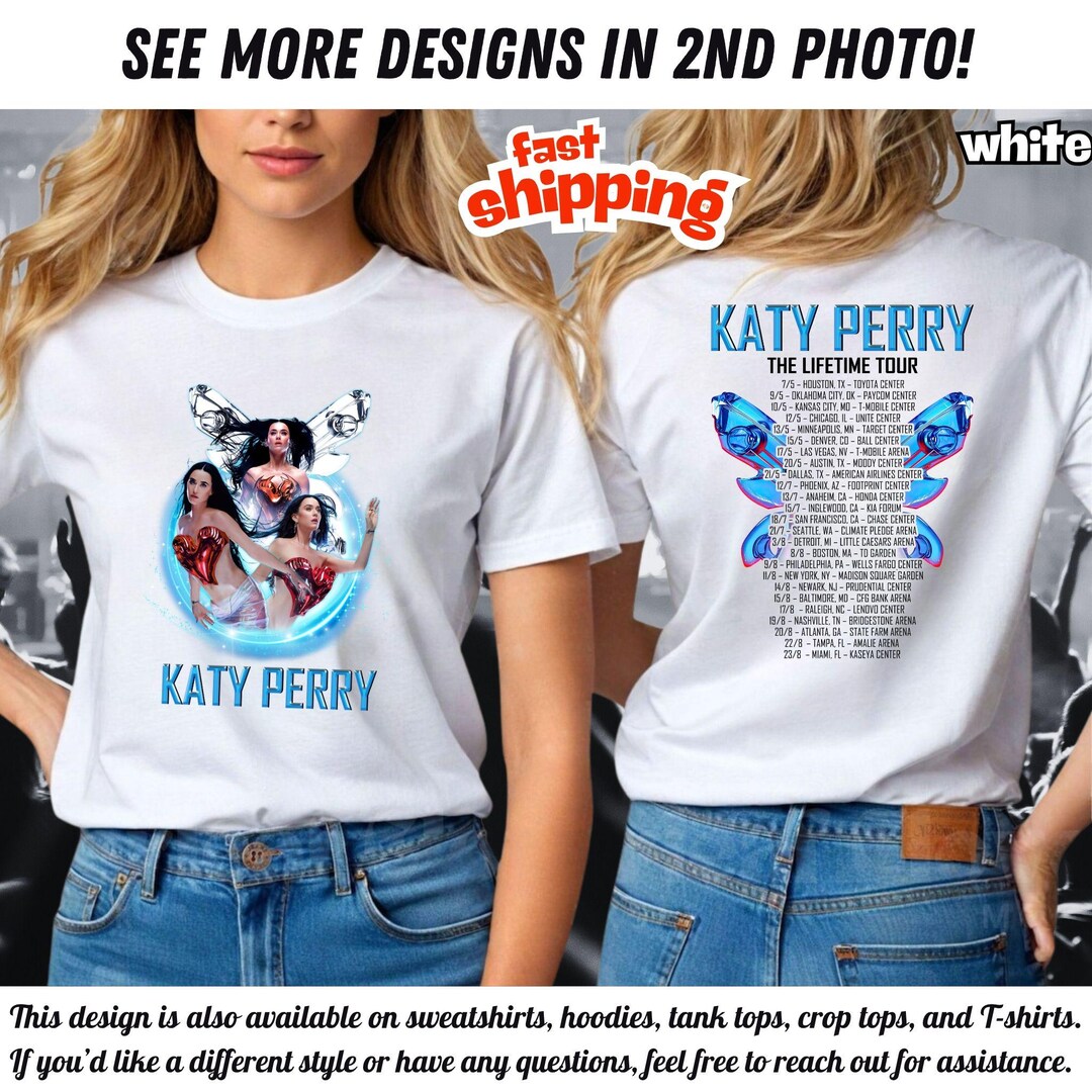 2025 Katy Perry the Lifetime Tour Shirt, Katy Perry Tee, Katy Perry Fan ...