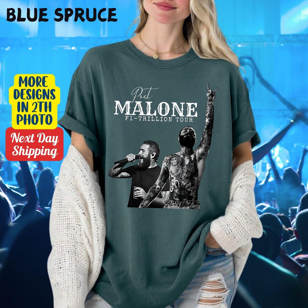 Comfort Colors Vintage Post Malone Shirt, Post Malone F1 Trillion Tour ...