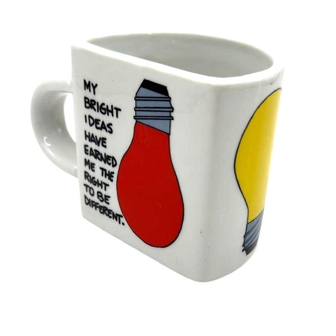 Vintage Ceramic Mug Bright Ideas Different is Good Light Bulb Design ...