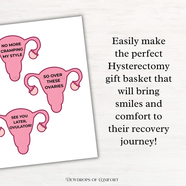 Printable Hysterectomy Care Package, Funny Hysterectomy Gift Basket ...