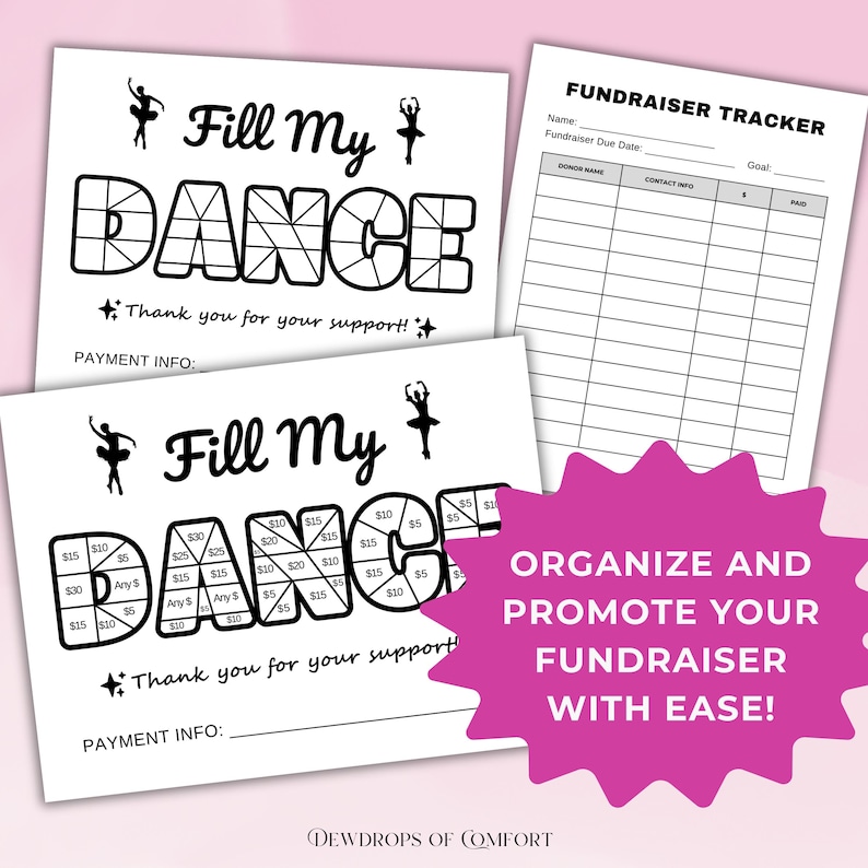 Fill My Dance Fundraiser Template Editable Dance Fundraiser Flyer ...