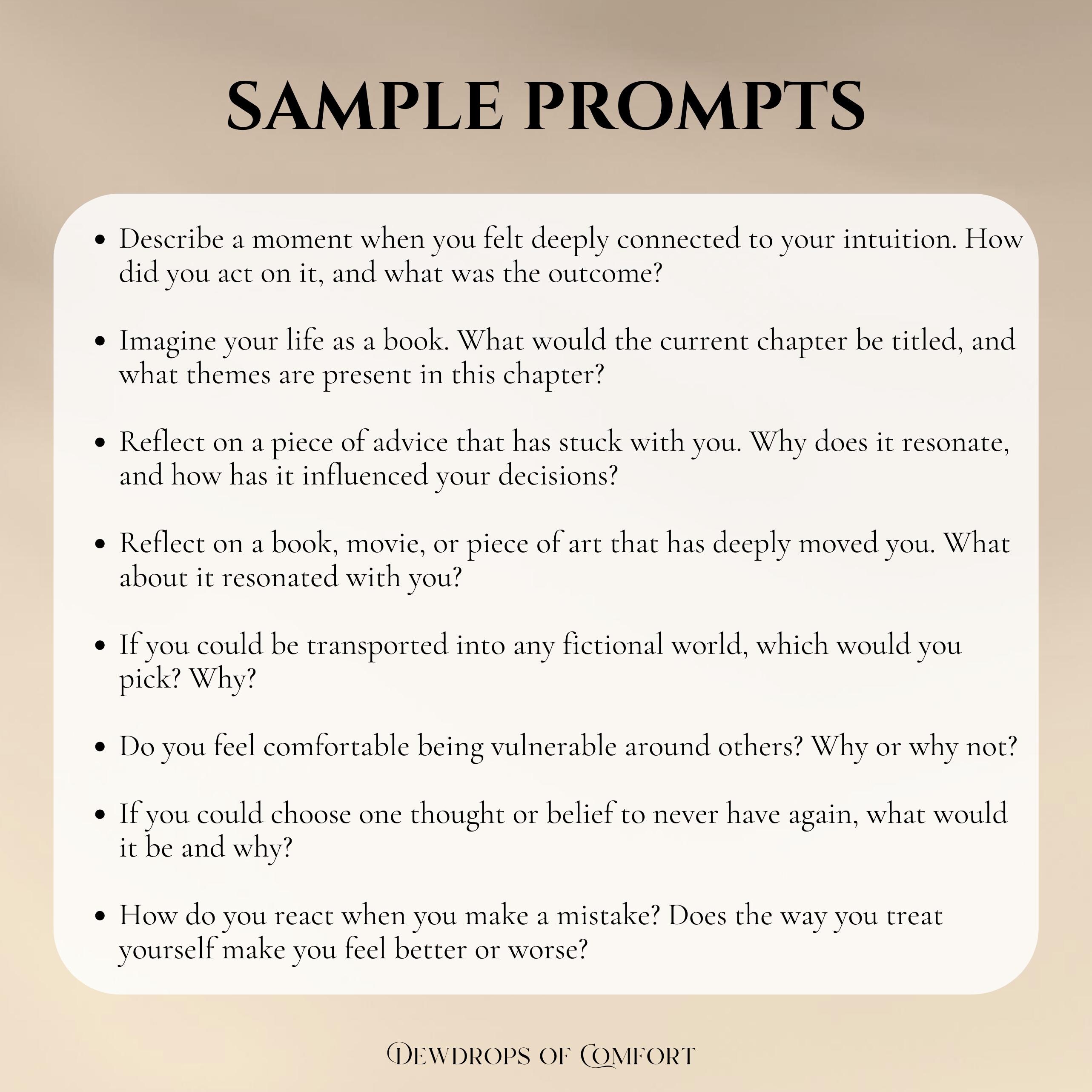 Self Discovery Journal Prompt Cards, Printable Journaling Prompt Cards ...
