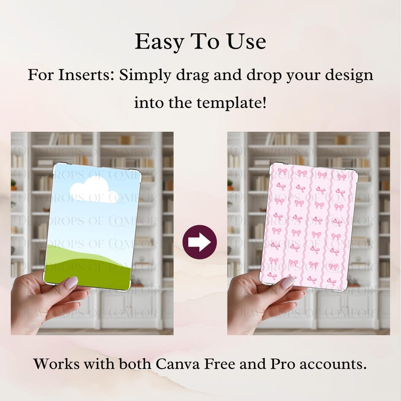 Bookish Kindle Insert Mockup Canva, Kindle Sticker Mockup Canva, Kindle ...