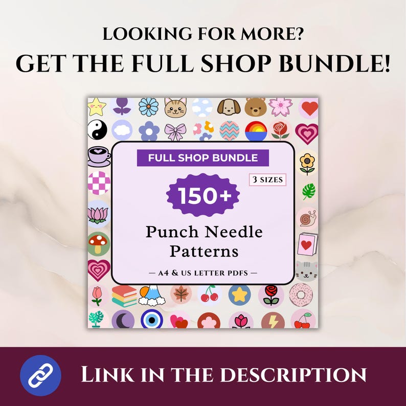 Flower Book Punch Needle Pattern Cute Novel Mug Rug Beginner Template Bookish Aesthetic Coaster ...