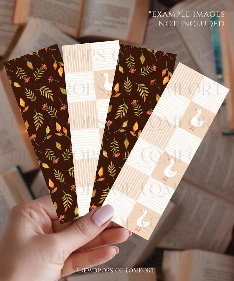 Four Bookmark Mockup Canva Template, Multiple Bookmark Mock Up, Rounded ...