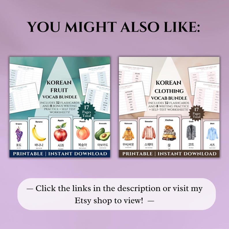 Kpop Korean Vocabulary Flashcard Bundle With Writing Practice and Self ...