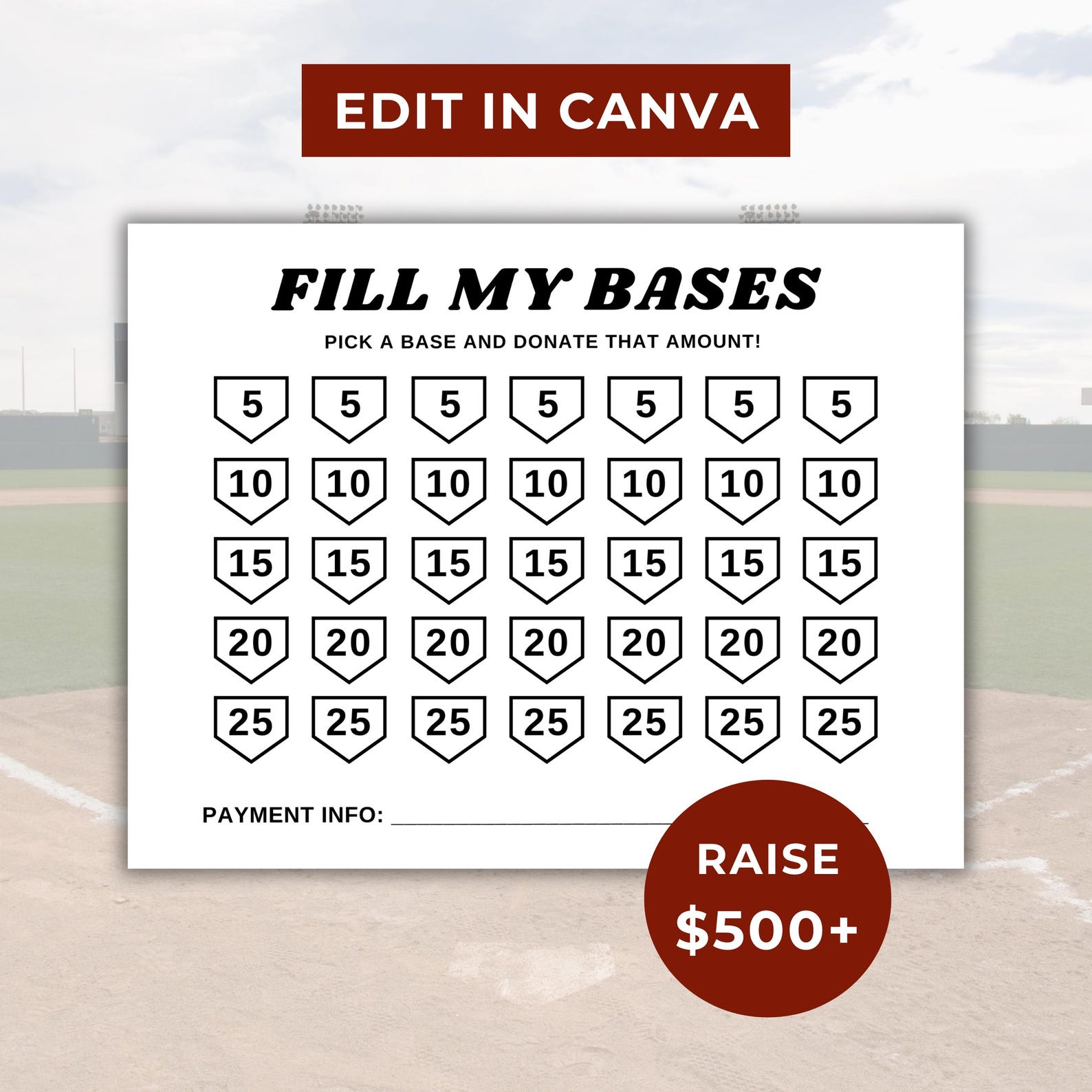Fill My Bases Fundraiser, Load the Bases Fundraiser Flyer Fill My Home ...